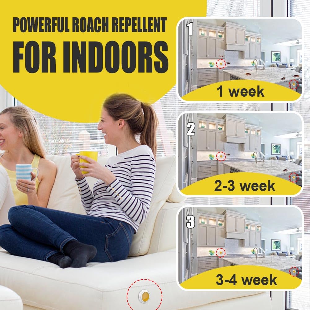 Ksqurelnb Cockroach Repellent,Roach Repellent Indoor,Pet Safe Roach Repellent,Get Rid of Cockroaches,Cockroach Deterrent,Roach Control,Outdoor Cockroach Repellent,Roach Away,Effectively and Safely-8P