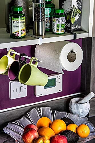 Kitchen Paper Roll Holder Paper Towel Rack Dining Table Kitchen Paper Roll Holder Vertical Paper Towel Storage Rack ( Color : Black )