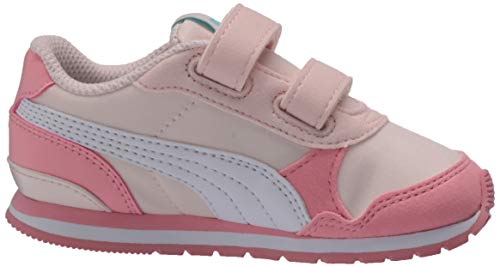 PUMA girls St Runner 2 Hook and Loop Sneaker, Rosewater-peony-puma White, 10 Toddler US