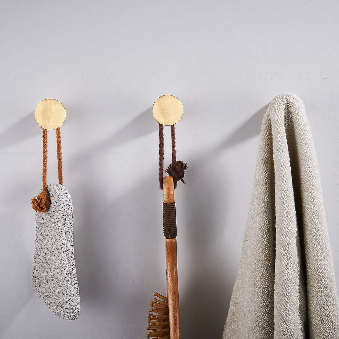 TECI Solid Brass Gold Hooks Heavy Duty Wall Mounted.Perfect for Purse,Coats, Jackets, Hats, Scarfs, Bags, Backpacks,Hat,Towel, and More.Available for Clothing Store, Hotel, Cafe, TC005D