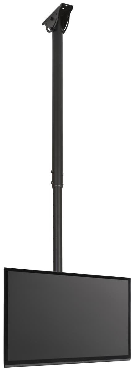 Displays2go SLC2342LBK TV Ceiling Mount Bracket for 23-42 Inch Screens, Swivel & Tilting, Adjustable, Black Steel