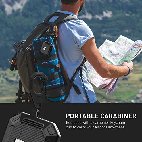 Maxjoy for AirPods Pro 2nd Generation Case Cover, AirPods Pro 2 Protective Case 2022 with Lock Pro2 Military Hard Rugged Shockproof Cover with Keychain Compatible with Apple Airpods Pro 2, Black