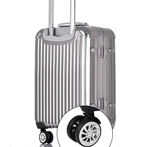 Zyyini 2pcs Luggage Suitcase Universal Wheels, Luggage Swivel Wheel Replacement, Poly Urethane Durable 360 Degree Rotation Wheels, Travel Suitcase Wheels With Screws For Ordinary Luggage Box