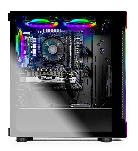 SkyTech Shadow 3.0 Gaming Computer PC Desktop - Ryzen 5 3600 6-Core 3.6GHz, RTX 2060 6G, 1TB SSD, 16GB DDR4 3000, RGB Fans, AC WiFi, Windows 10 Home 64-bit, Black