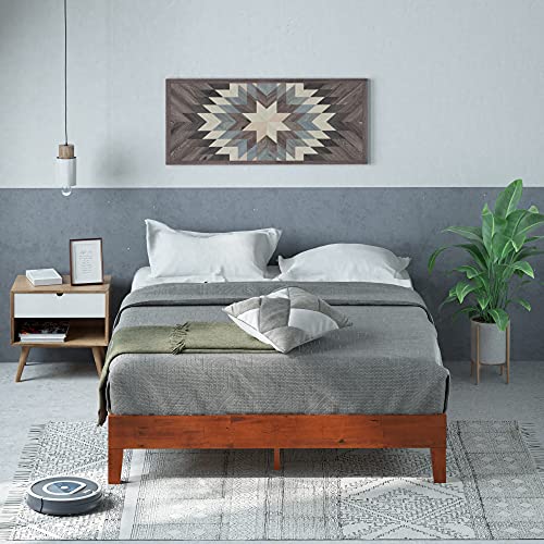 ZINUS Wen Deluxe Wood Platform Bed Frame / Solid Wood Foundation / Wood Slat Support / No Box Spring Needed / Easy Assembly, Twin