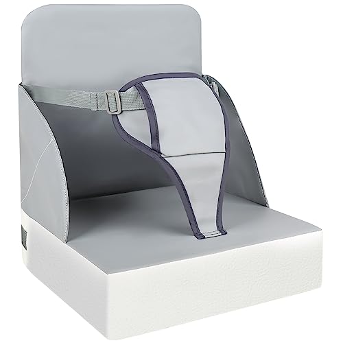 Toddler Booster Seat for Dining Table, PU Waterproof Strong Support Portable Booster Chair for Toddlers Eating, Easy Cleaning Booster Seat Cushion Detachable with Fix Straps