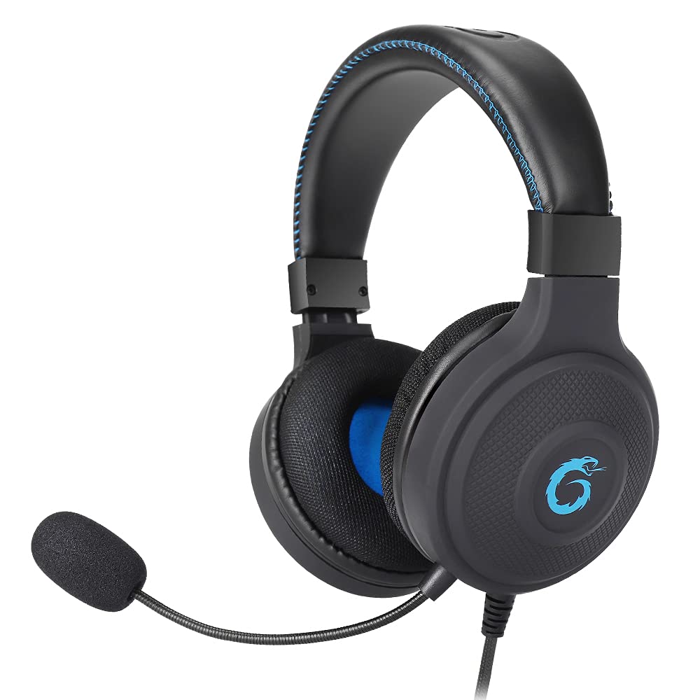 FOCWNGS Stereo Gaming Headset for PS4 PC Xbox One PS5 Controller, Noise Cancelling Over Ear Headphones with Mic,Bass Surround, Soft Memory Earmuffs fo