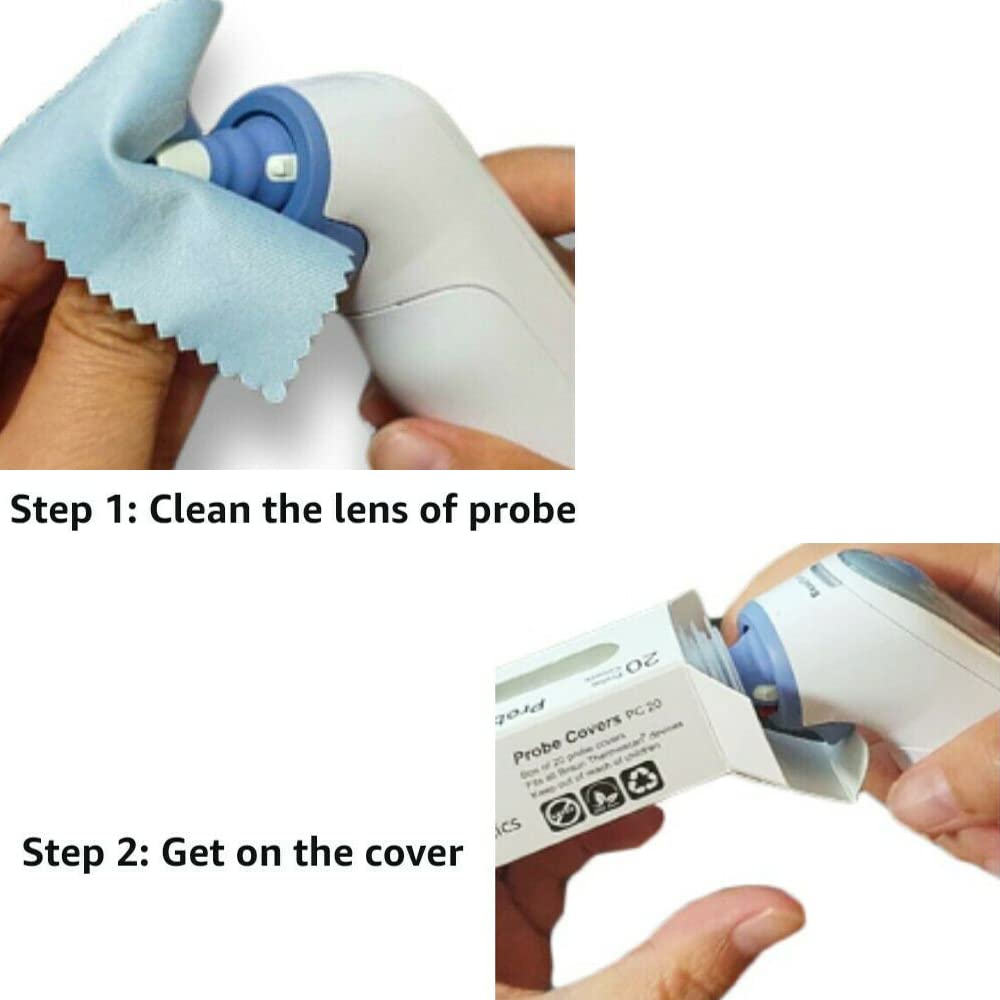 Ear Thermometer Cover, 200 Counts Disposable Thermometers Probe Covers Refill Caps Refill Caps for All B r aun Thermometer Models Digital Thermometers Sleeve