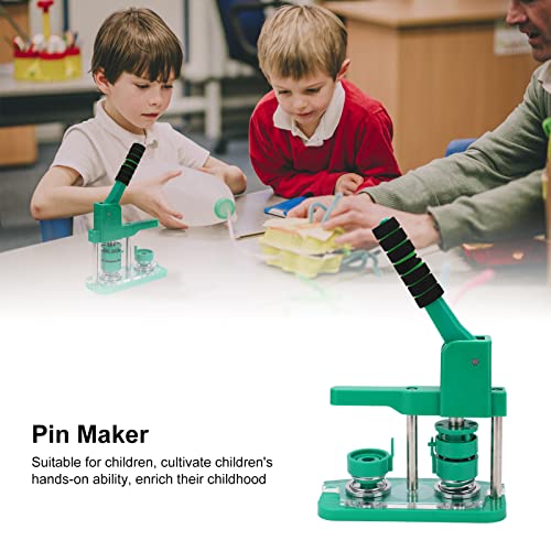 Diydeg Button Maker Machine, Plastic Iron DIY Round Pin Maker Badge Button Maker Press Machine Badge Punch Press, 1000 Button Parts Supplies, Button Badge Maker Machine for Child
