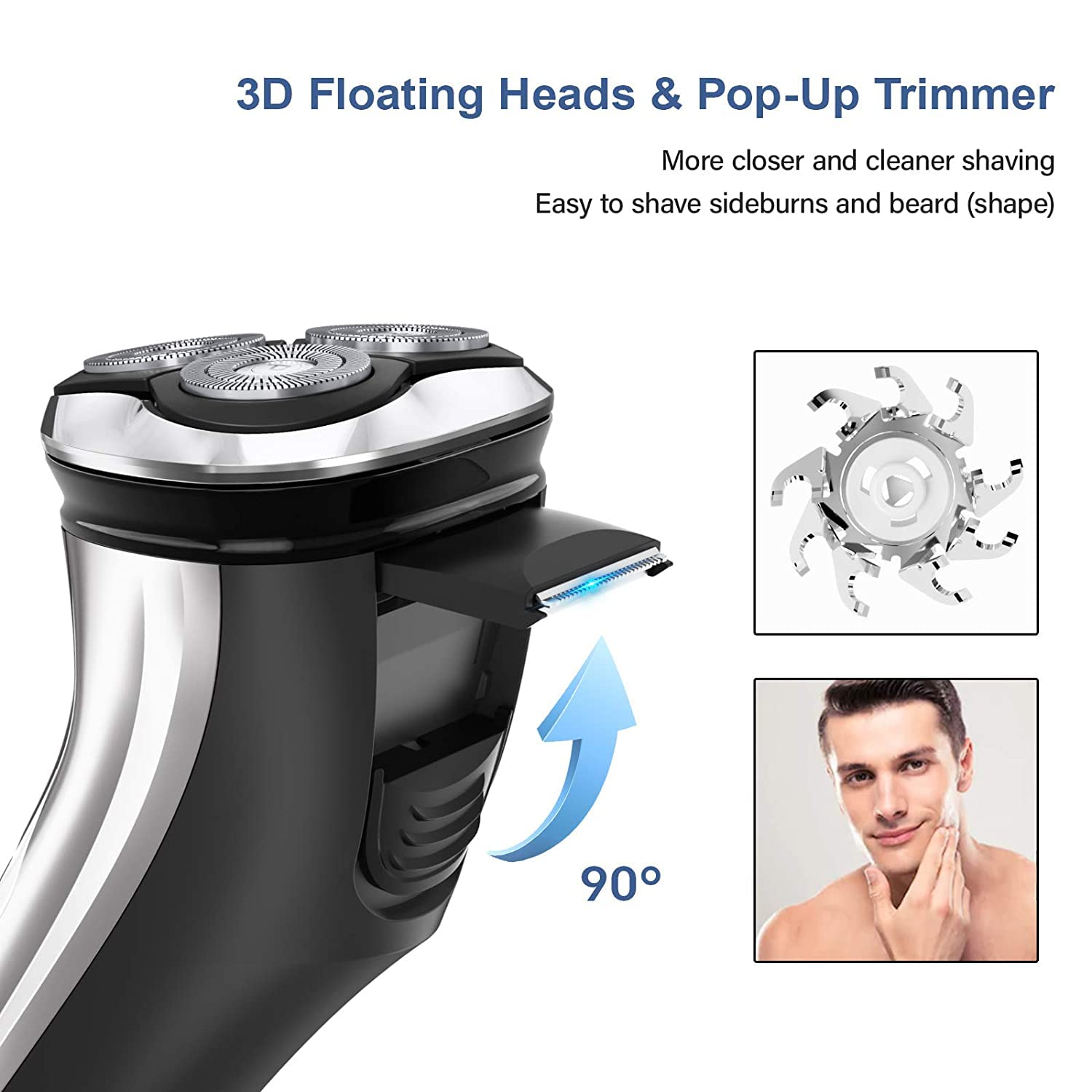Electric Shaver Men (Blue)