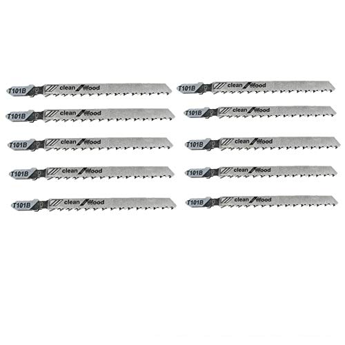 Diagtree 50 PACK T101B 4 Inch 10 TPI T-Shank Contractor Jig saw Blades -Made for High Speed Carbon Steel, Clean and Precise Straight
