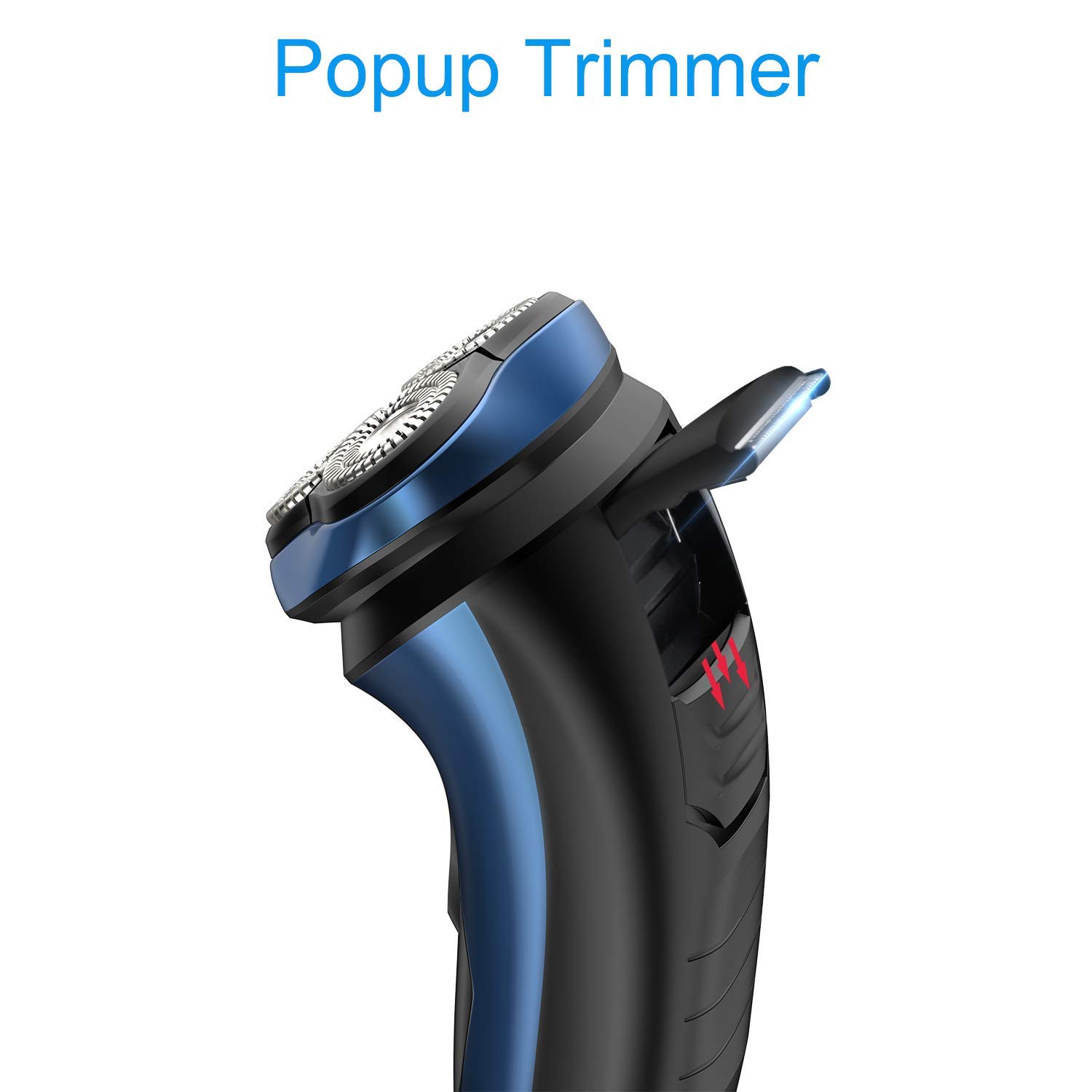 Electric Shaver, MUGU Wet and Dry Rechargeable Cordless Mens Rotary Shavers with Pop-up Trimmer - USB Charging