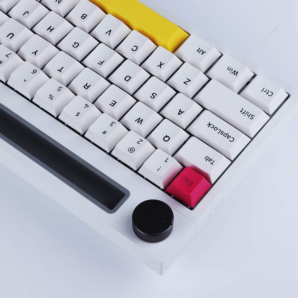EPOMAKER Ajazz K620T 60% RGB Bluetooth Wireless Wired Mechanical Keyboard with 4400mAh Battery, PBT Keycaps, Wheel Volume Button for MacOS/Windows/iOS/Android (Ajazz Pink Switch, White)