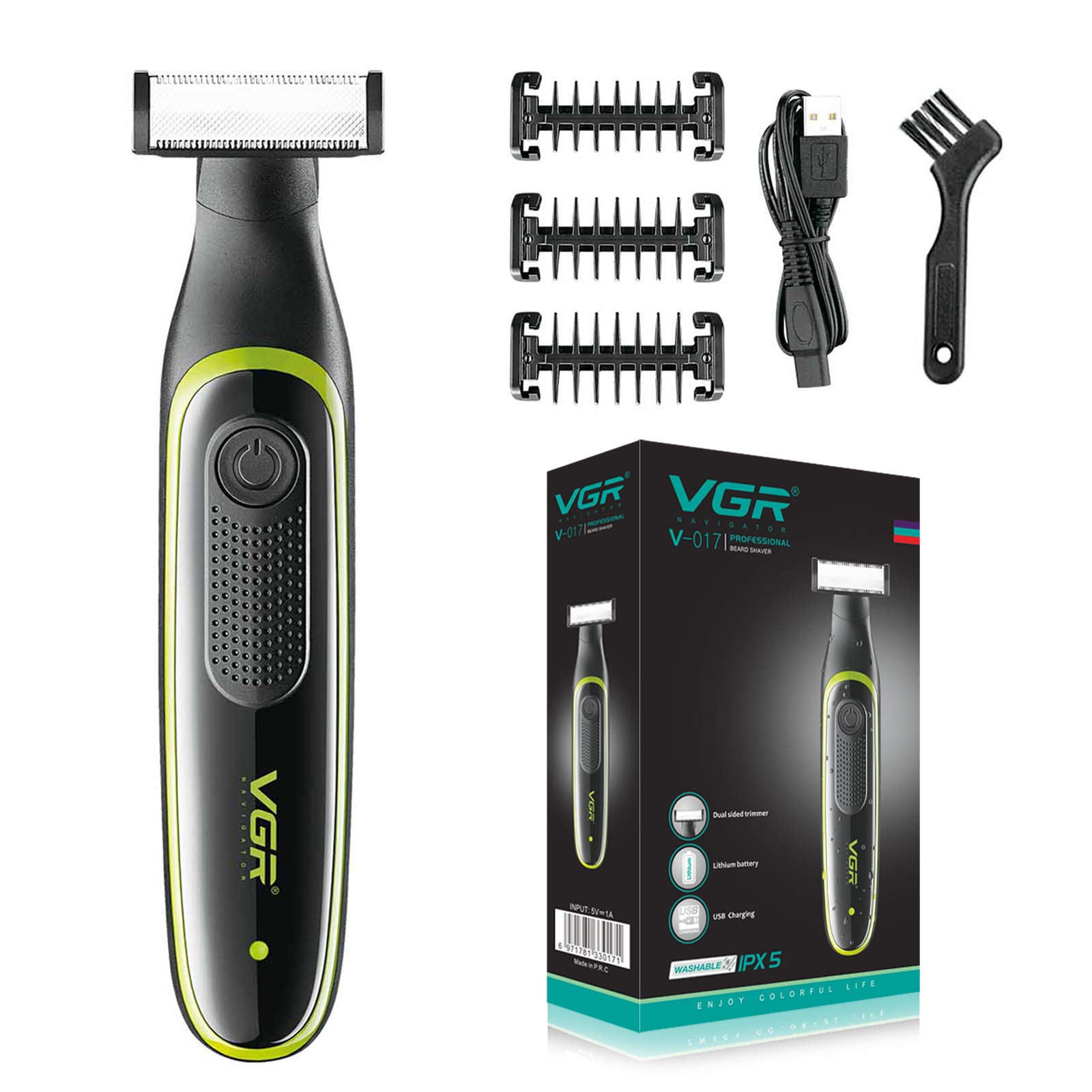 Electric Razor for Men, Beards Trimmer for men face Cordless shavers Kit 500mAh Guide Combs USB Charging Cord IPX5 Waterproof Rechargeable waterproof electric razor…