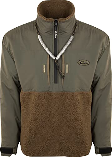Drake Waterfowl MST Guardian Flex™ Sherpa Fleece Eqwader™ 1/4 Zip Mossy Oak Shadow Grass Habitat 2Xlarge