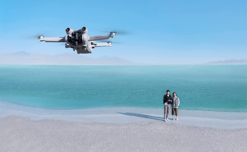 DJI Mini 3 Pro Camera Drone Quadcopter + RC-N1 Remote Controller (No Screen) + Fly More Kit, 4K/60fps Video, 48MP Photo, Tri-Directional Obstacle Sensing, Bundle with Deco Gear Backpack + Accessories