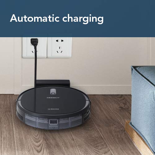 ECOVACS DEEBOT 711 Robot Vacuum Cleaner with Smart Navi 2.0 bundle with Echo Dot (3rd Gen) Charcoal Gray