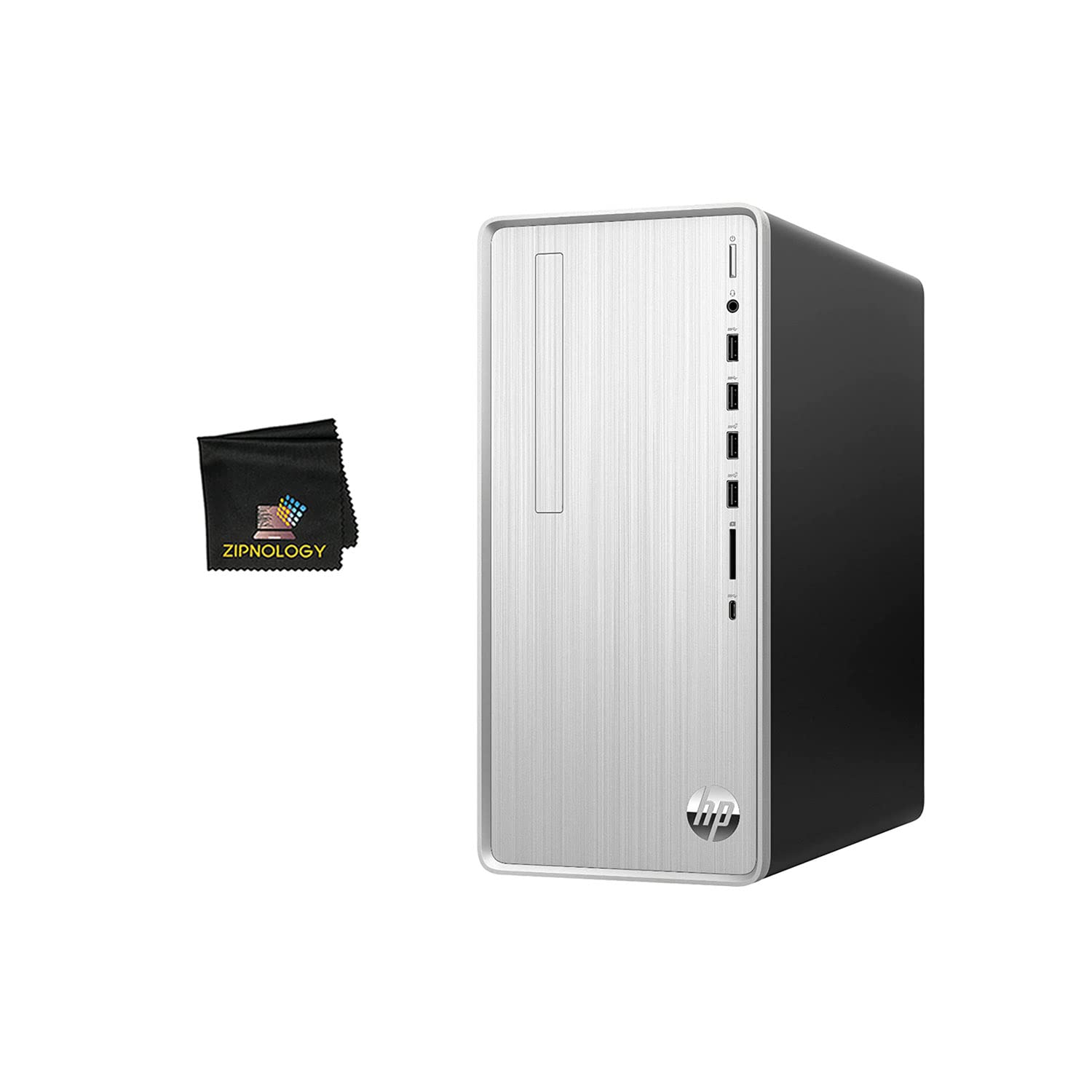 HP Pavilion Desktop PC - AMD Ryzen 7 5700G - 1 TB SSD - 16 GB DDR4 - Windows 11 Home - AMD Radeon Graphics + Zipnology Screen Cleaning Cloth Bundle – New