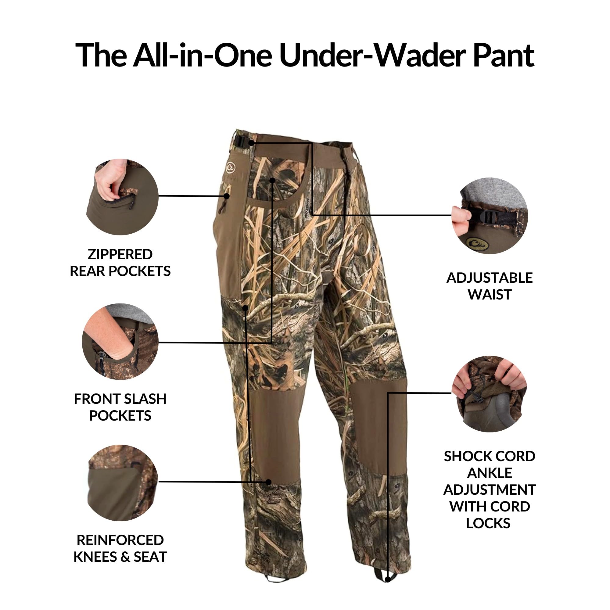Drake Waterfowl MST Jean Cut Under-Wader Pant 2.0 Blades Habitat 2Xlarge