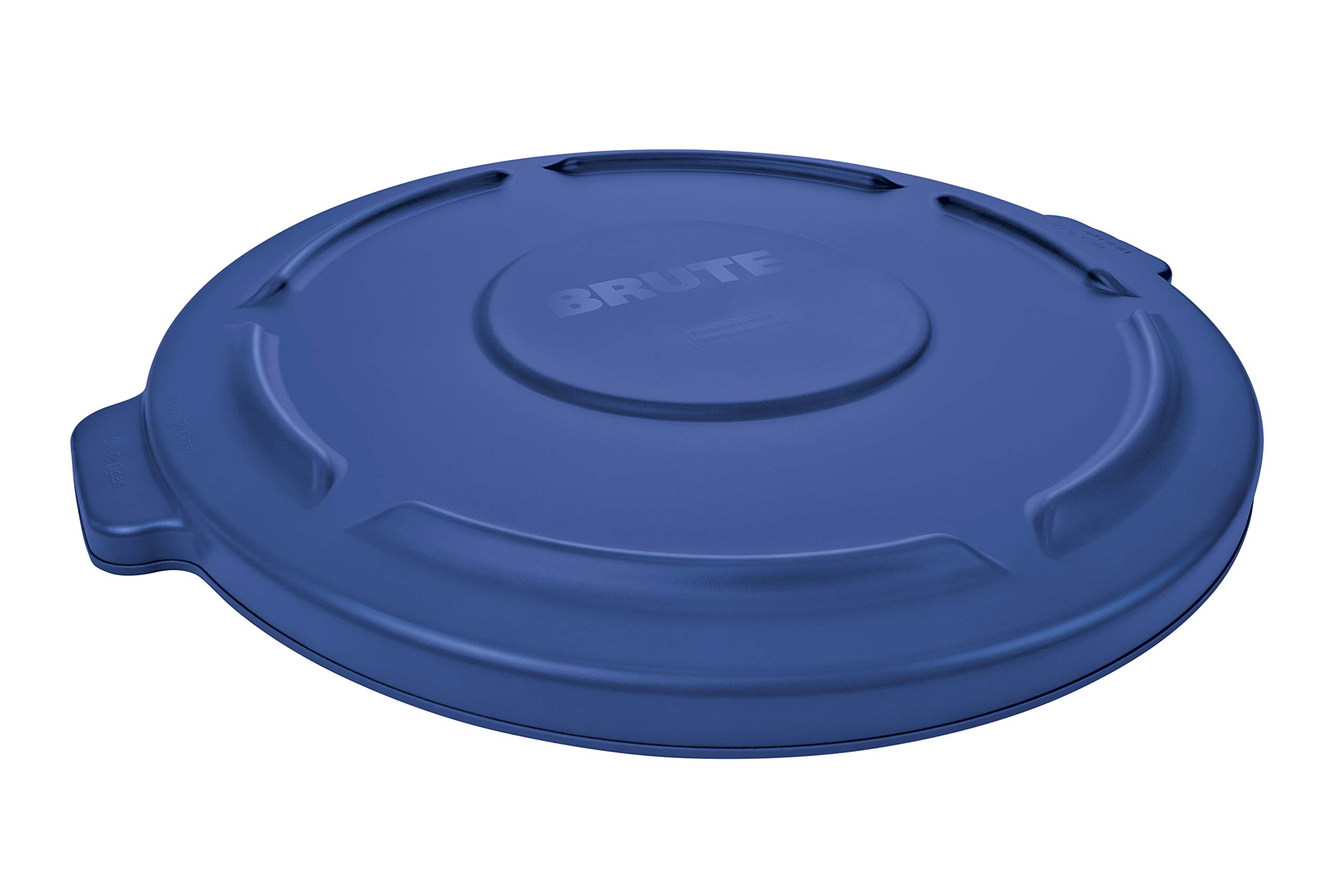 Rubbermaid Commercial Products BRUTE Heavy-Duty Round Trash/Garbage Lid, 32-Gallon, Blue, Compatible with Rubbermaid BRUTE 23-Gallon Can, Pack of 6
