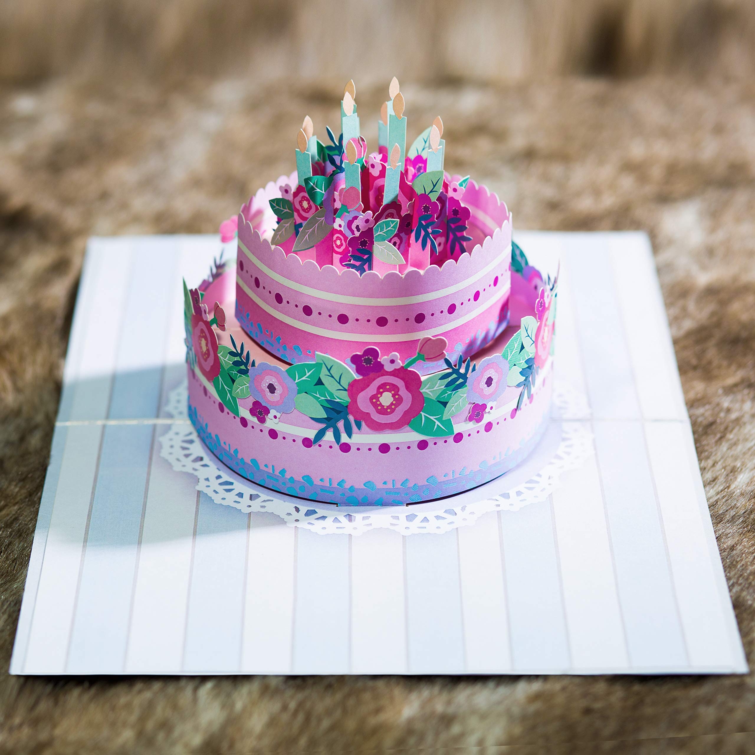 DKT HANDMADE Pop up birthday cake card, Happy birthday pop up card, Birthday 3d card, Happy Birthday Pop Up Card (Wedding cake)
