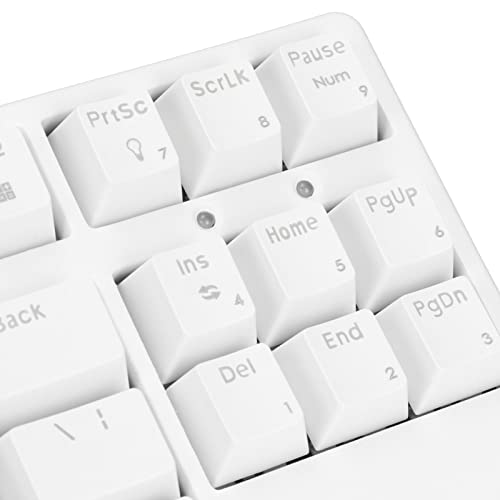 KOSDFOGE Keyboard, 87 Keys Mechanical Keyboard - Professional Gaming Keyboard with Brown Switch, N Key Rollover, and Monochromatic White Light(White)