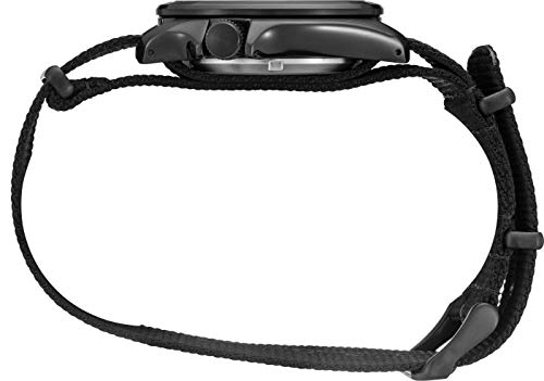 SEIKO Men's 5 Sports Stainless Steel Automatic Watch with Nylon Strap, Black, 22 (Model: SRPE69)