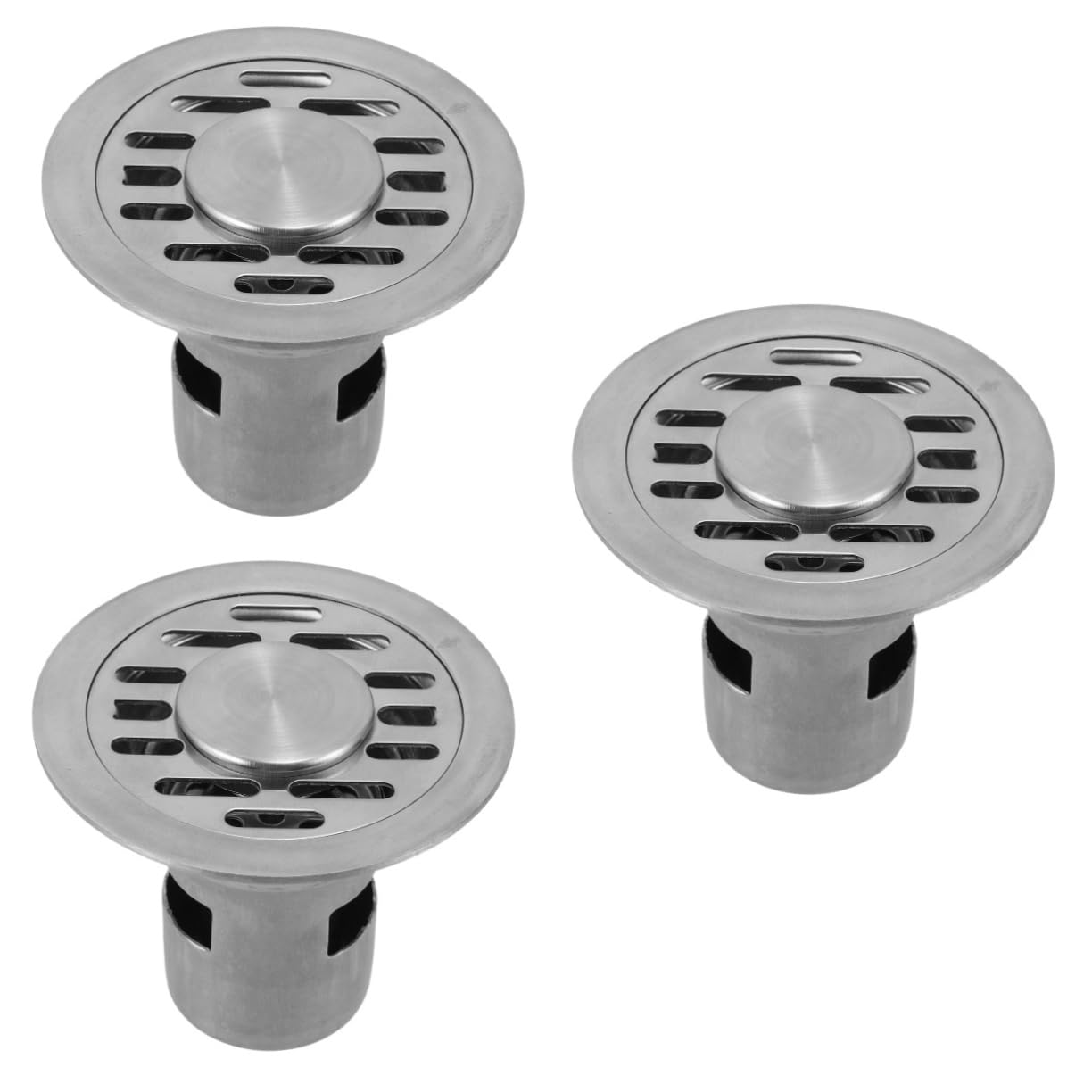 OSALADI 3pcs Stainless Steel Floor Drain Bathtub Drain Filters Water Floor Drain Filter Net Metal Floor Drain Strainer Metal Drain Strainer Net Filter Net for Floor Drain Floor Drain Cover