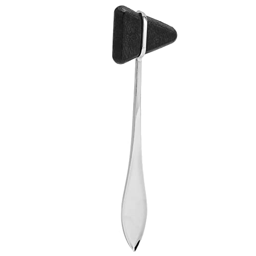 Hit Massage Hammer Neurological Diagnostic Tool Portable Zinc Alloy Trilaterally Shaped Percession Hammer with Heak Grey Head