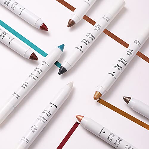 Erinde White Eyeshadow Stick, Eye Brightener Stick Eye Shadow Crayon Makeup Pen, Waterproof, Shimmer Creamy Long Lasting Eye Makeup, Save Time (#L01)