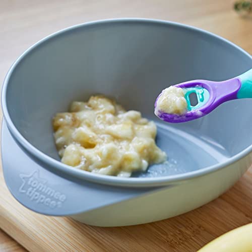 Tommee Tippee Smushee 1st Self Feeding Spoons, BACSHIELD Antimicrobial Technology | Reversible, BPA-Free (4+ Months, 2 Count)