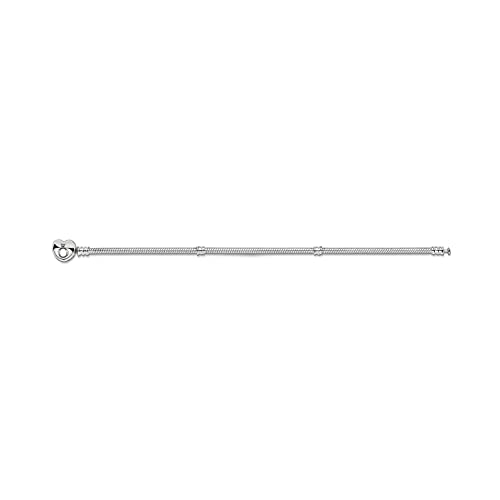 PANDORA Jewelry Moments Heart Clasp Snake Chain Charm Sterling Silver Bracelet, 6.3", No Box
