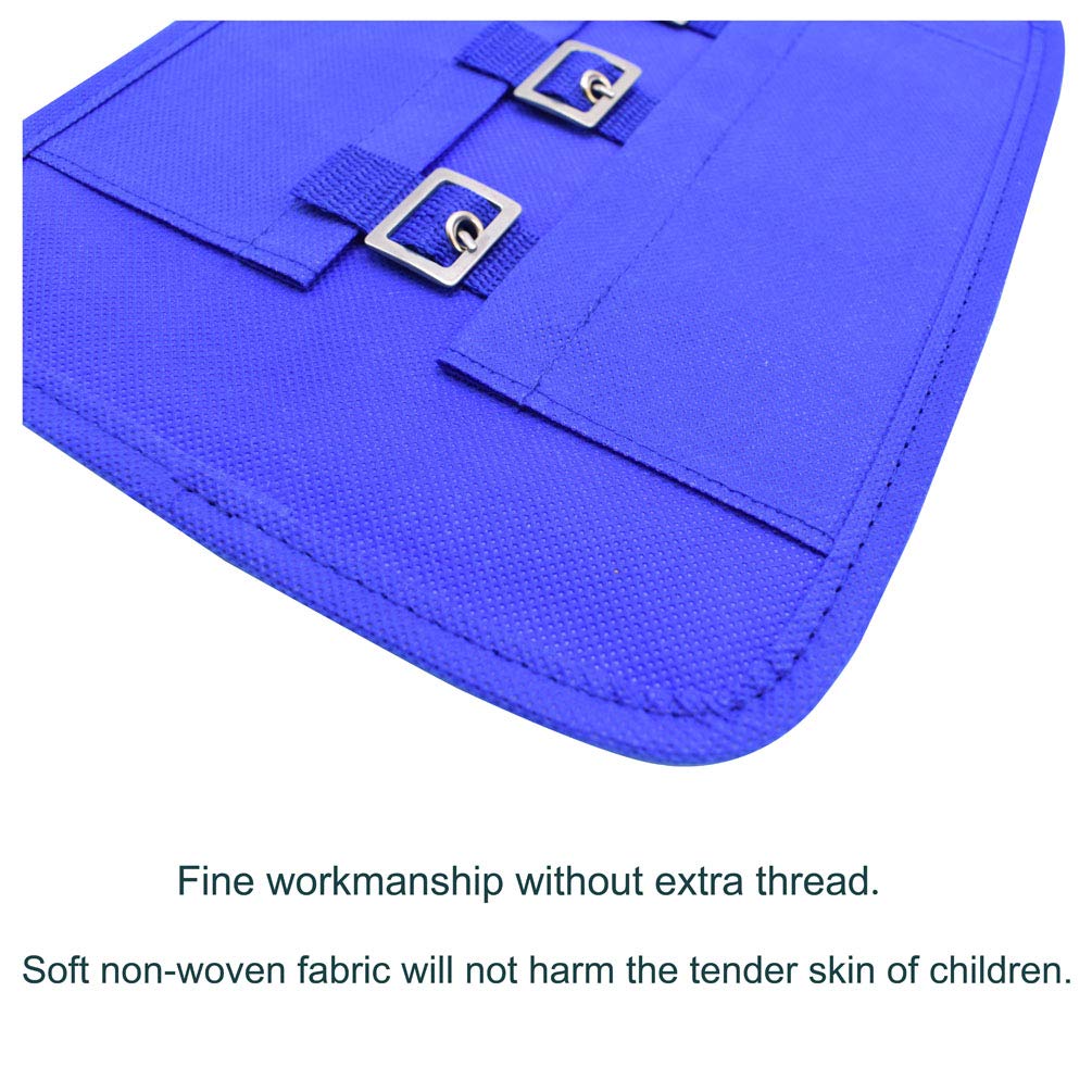 YIISUN Busy Board Early Learning Basic Life Skills Learn to Dress Boards-Button,Zip,Lace,Buckle,Tie,Snap 6 Pcs/Set