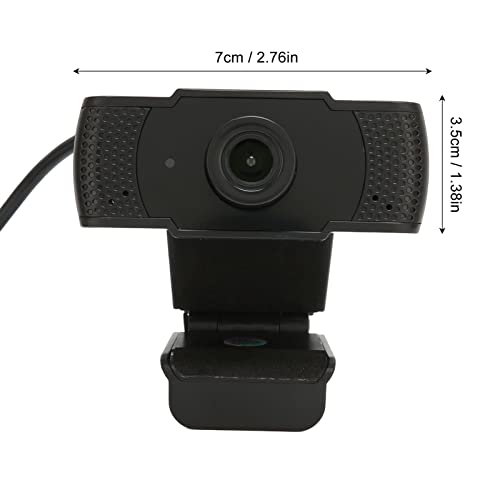 Jeanoko USB Webcam, 1920x1080 PC Camera Noise Reduction CMOS Imaging Sensor Plgu and Play Widely Compatible for Laptop