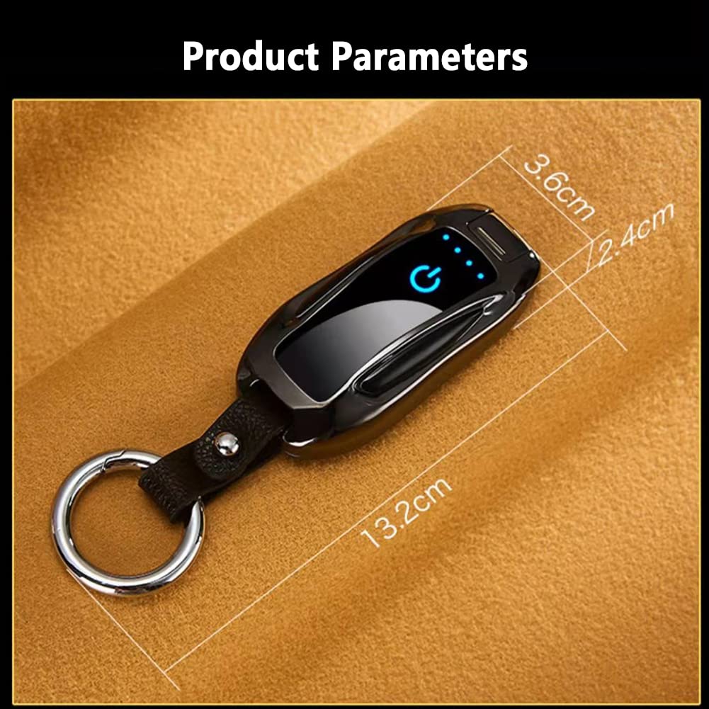 Electronic Lighter Dual Arc Lighters, Windproof Flameless USB Rechargeable Lighter, Touch Swich Car Shape Cool Lighter, Men Gift (Multicolor)