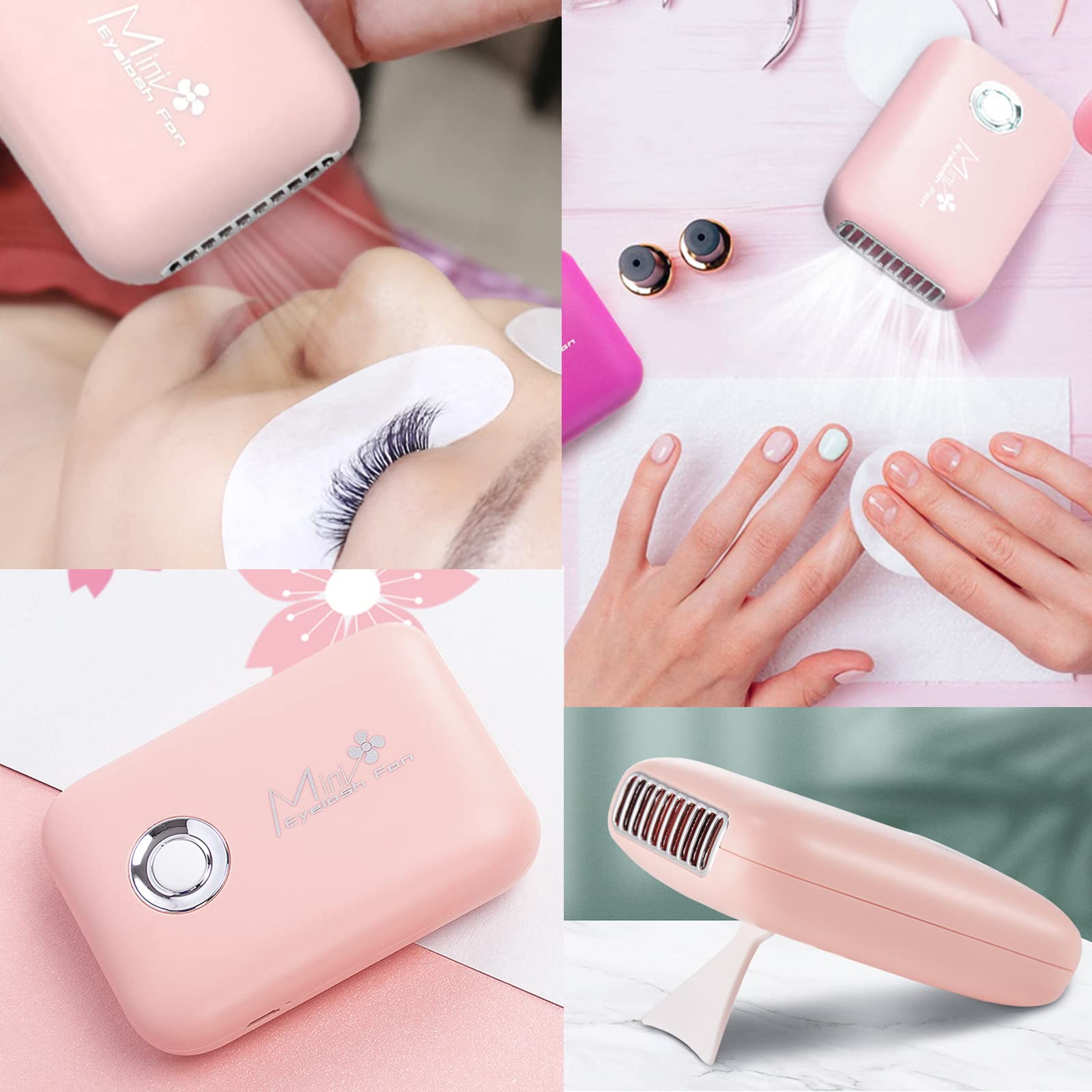 Eyelash Extension Cleanser Eyelash Fan, AREMOD 50ml Lash Shampoo for Lash Extensions 50pcs Eyelash Brush Cleaning Brush Makeup Remover Pad and Rinse Bottle for Lash Cleaning for Salon Home Use(pink)