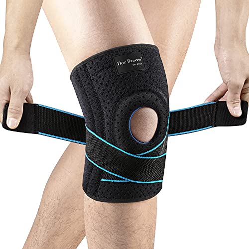 Docbraces - Knee Brace with Side Stabilizers & Patella Gel Pads, Adjustable Compression Knee Support Braces for Knee Pain, Meniscus Tear,ACL,MCL,Arthritis, Joint Pain Relief,Injury Recovery