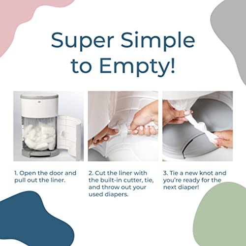 Diaper Dekor Plus Diaper Pail Biodegradable Refills | 2 Count | Most Economical Refill System | Quick & Easy to Replace | No Preset Bag Size – Use Only What You Need | Exclusive End-of-Liner Marking