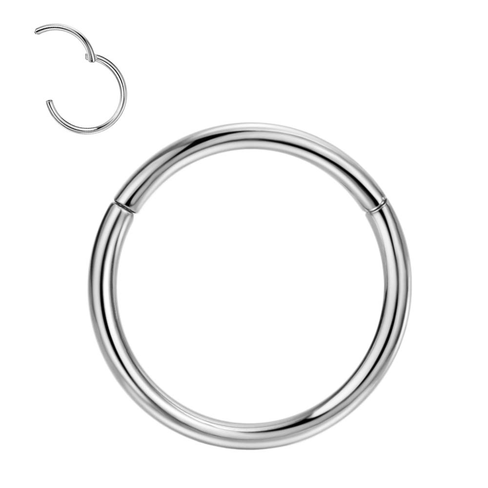 FANSING Titanium Nose Rings 18g Nose Hoop 8mm Piercing Hoop for Cartilage Helix Septum Jewelry 18 Gauge