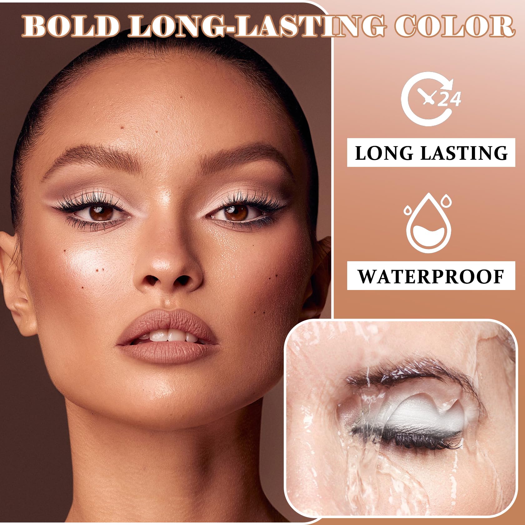 Eyeshadow Primer Base White Matte Eye Primer Evenly Colored Liquid Eyeshadow Primer,Long-lasting Moisture Eye Primer for Mature Eyes-White