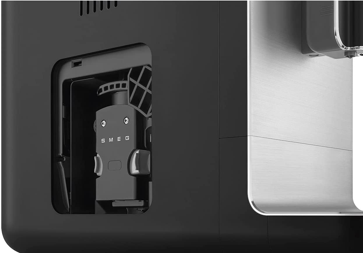 SMEG Fully Automatic Coffee Machine with Steam, Black BCC02BLMUS, Large