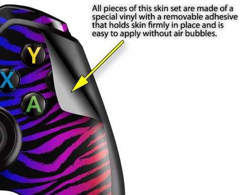 WraptorSkinz Decal Style Vinyl Skin Wrap compatible with XBOX One Original Wireless Controller Rainbow Zebra
