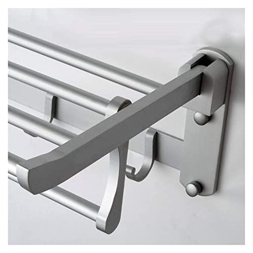 Towel BAR Rack Towel Rack Bathroom Double Towel Bar Foldable Bath Activity Towel Rack Space Towel Rack Aluminum Bathroom Holder