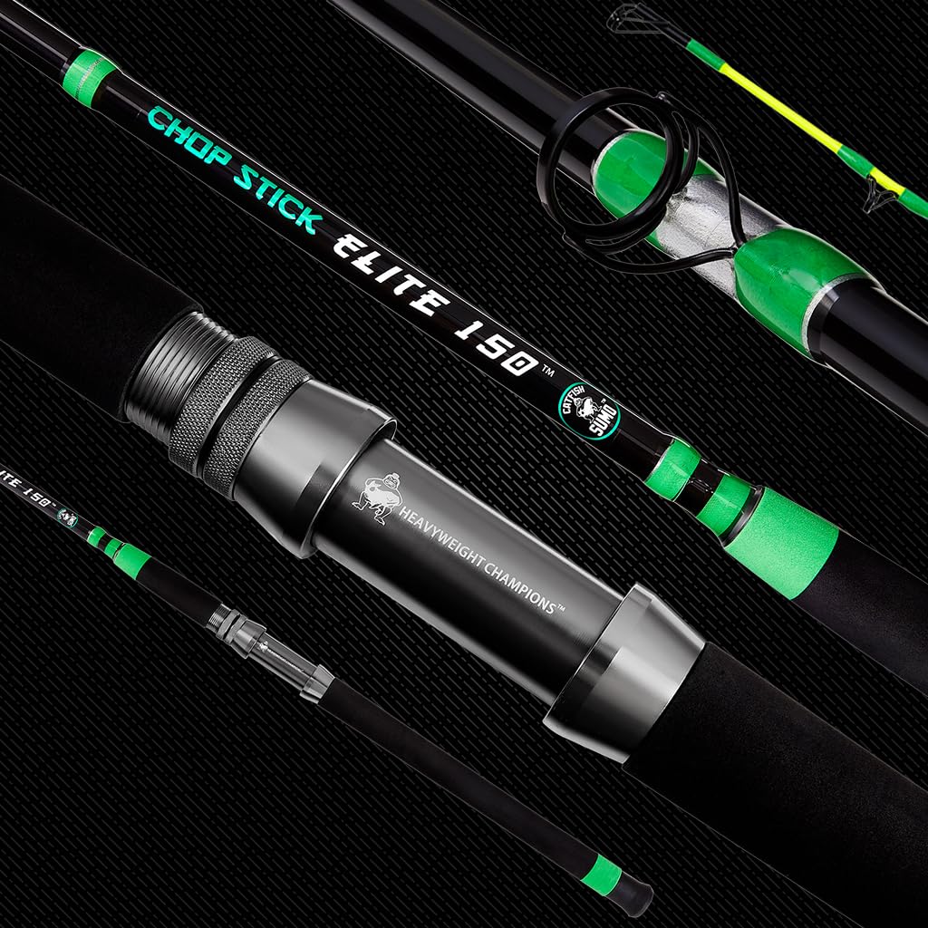 Elite 150 Catfishing Rod: 1 Piece Medium Heavy, 7' 6" by Catfish Sumo, Dead-Lifts 150lbs