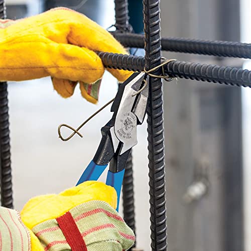 Klein Tools D2000-9ST Pliers, Side Cutters are Heavy-Duty 9-Inch Ironworker Pliers for Rebar, ACSR, Screws, Nails and Most Hardened Wire
