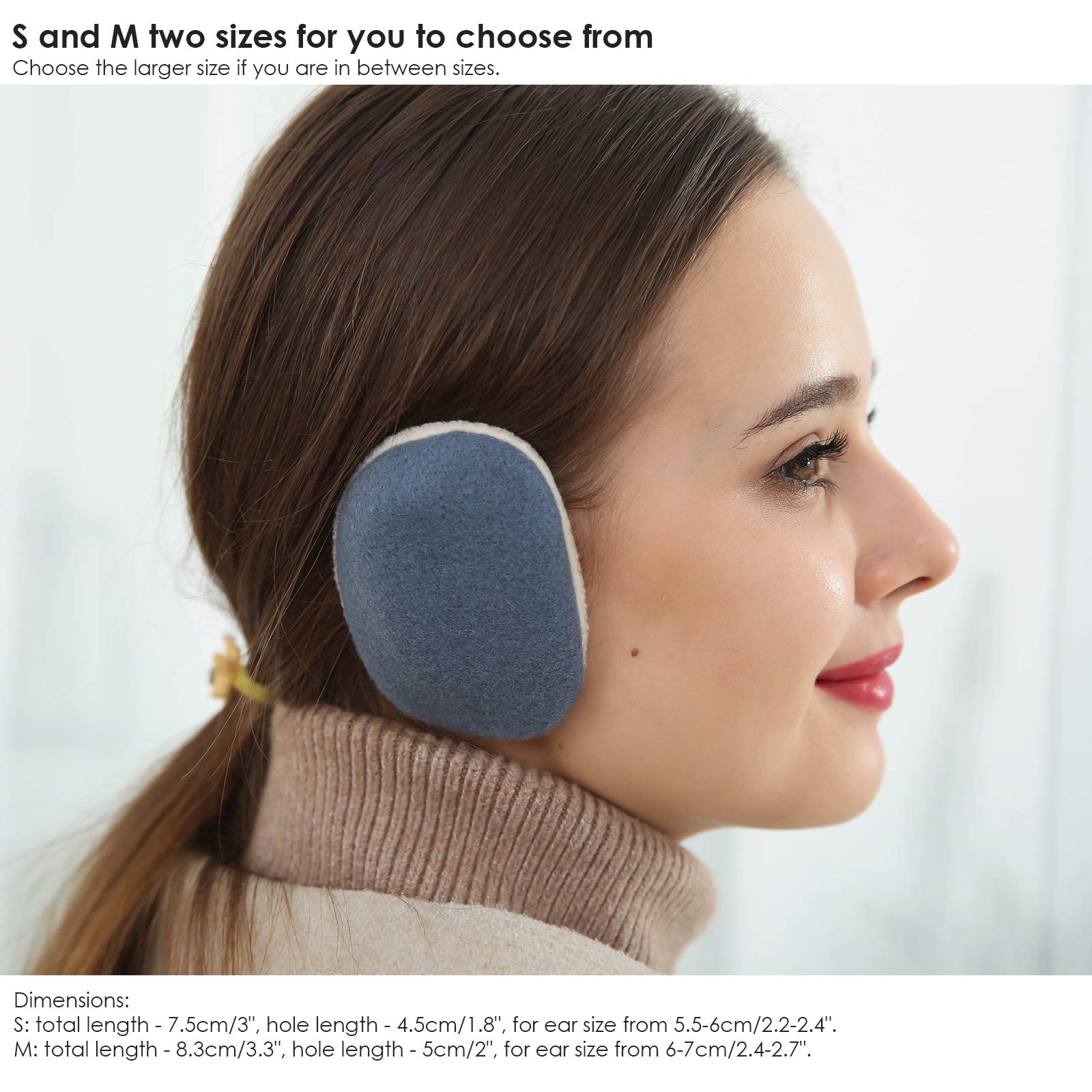 Ear Muffs,Fleece Bandless Ear Warmers Thinsulate Earmuffs Winter Warm Ear Covers Protectors for Men Women