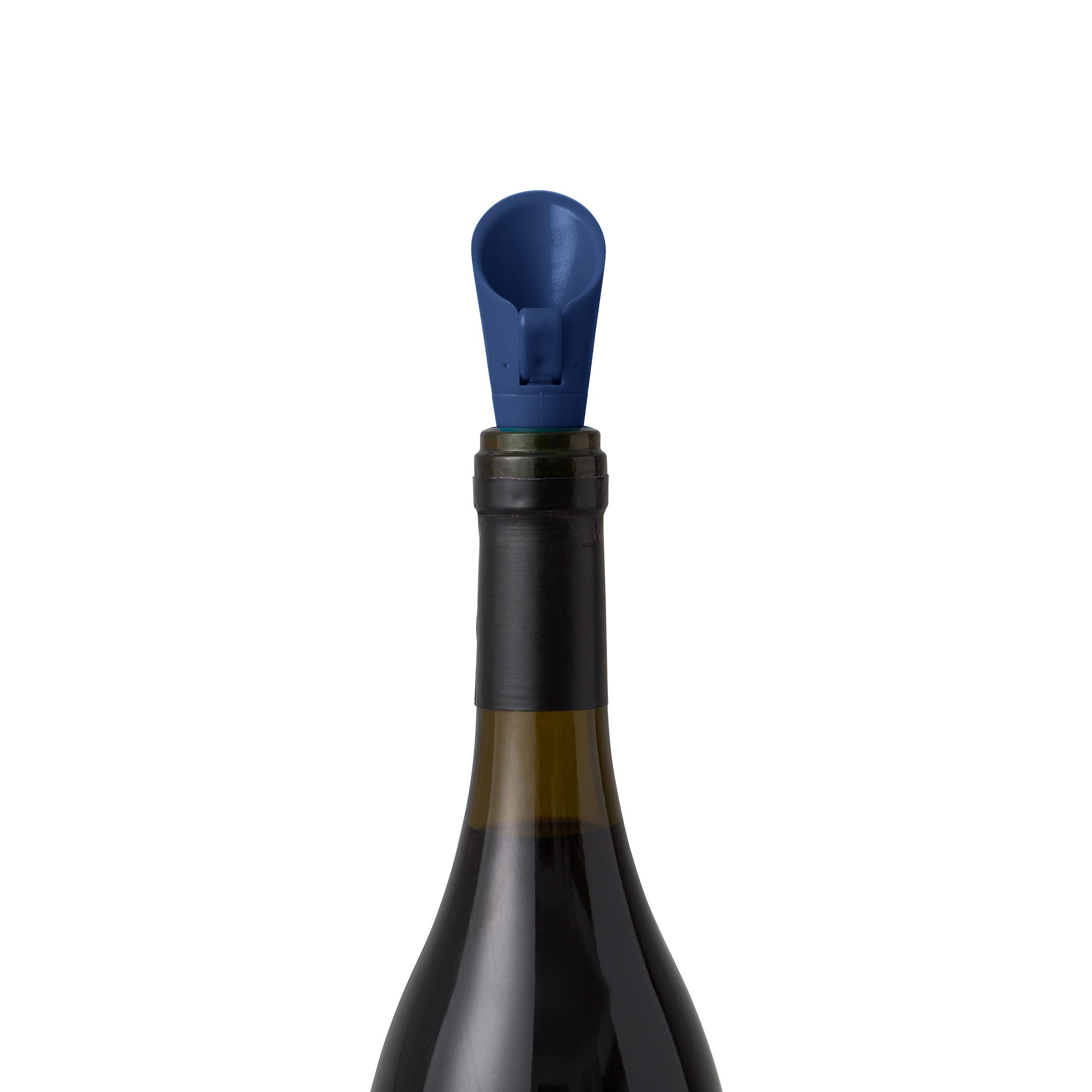 Houdini Flipper Wine Pourer Bottle Stoppers, Set of 2, Assorted Colors