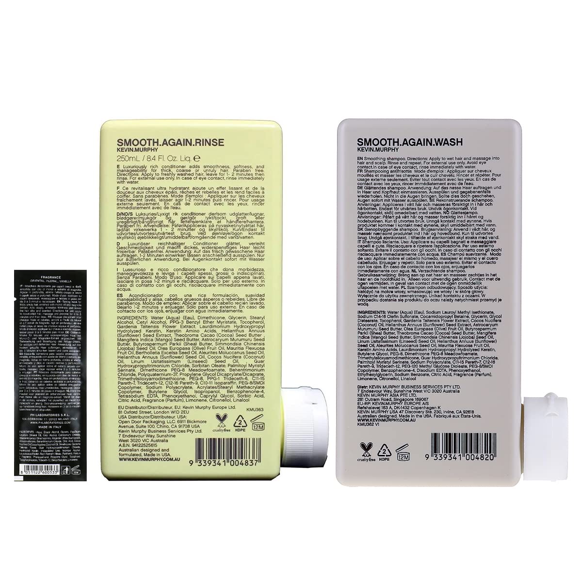 KEVIN MURPHY Smooth Again Wash and Rinse 8.4 Fl Oz with pH Labs Smooth Perfect Mask 10 ml