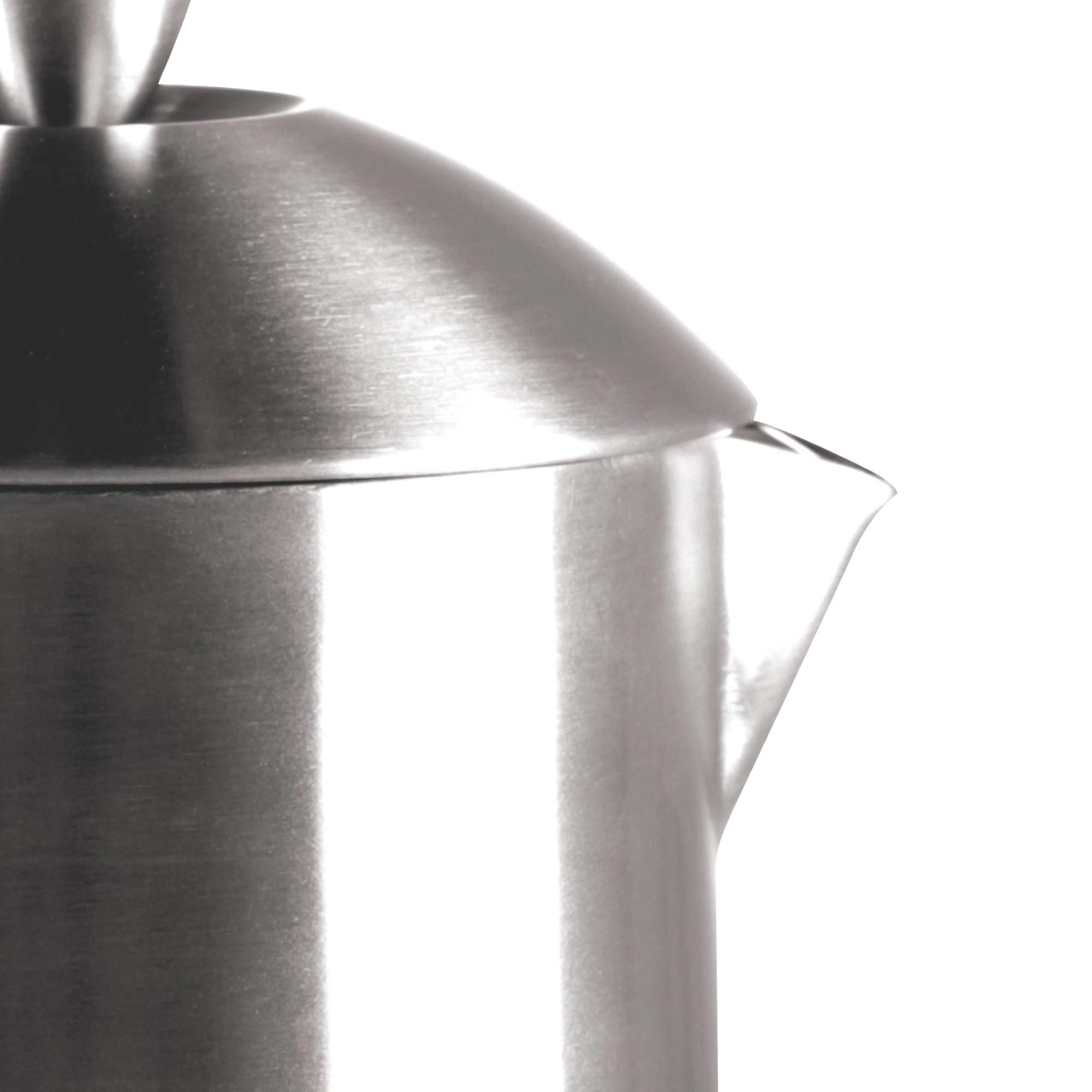 Frieling Double-Walled Stainless-Steel French Press Coffee Maker, Brushed, 23 Ounces