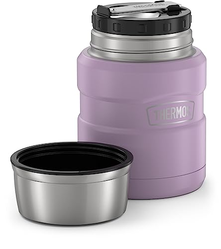 THERMOS Stainless King Vacuum-Insulated Food Jar with Spoon, 16 Ounce, Matte Lavender